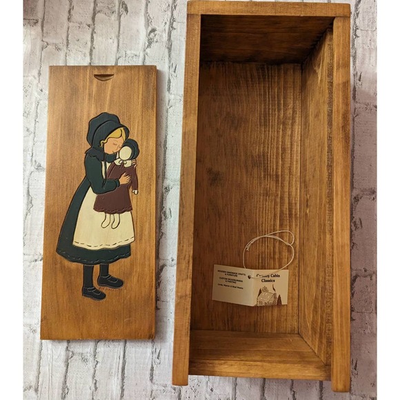 Homemade | Accents | Wooden Handmade Box With Amish Girl | Poshmark